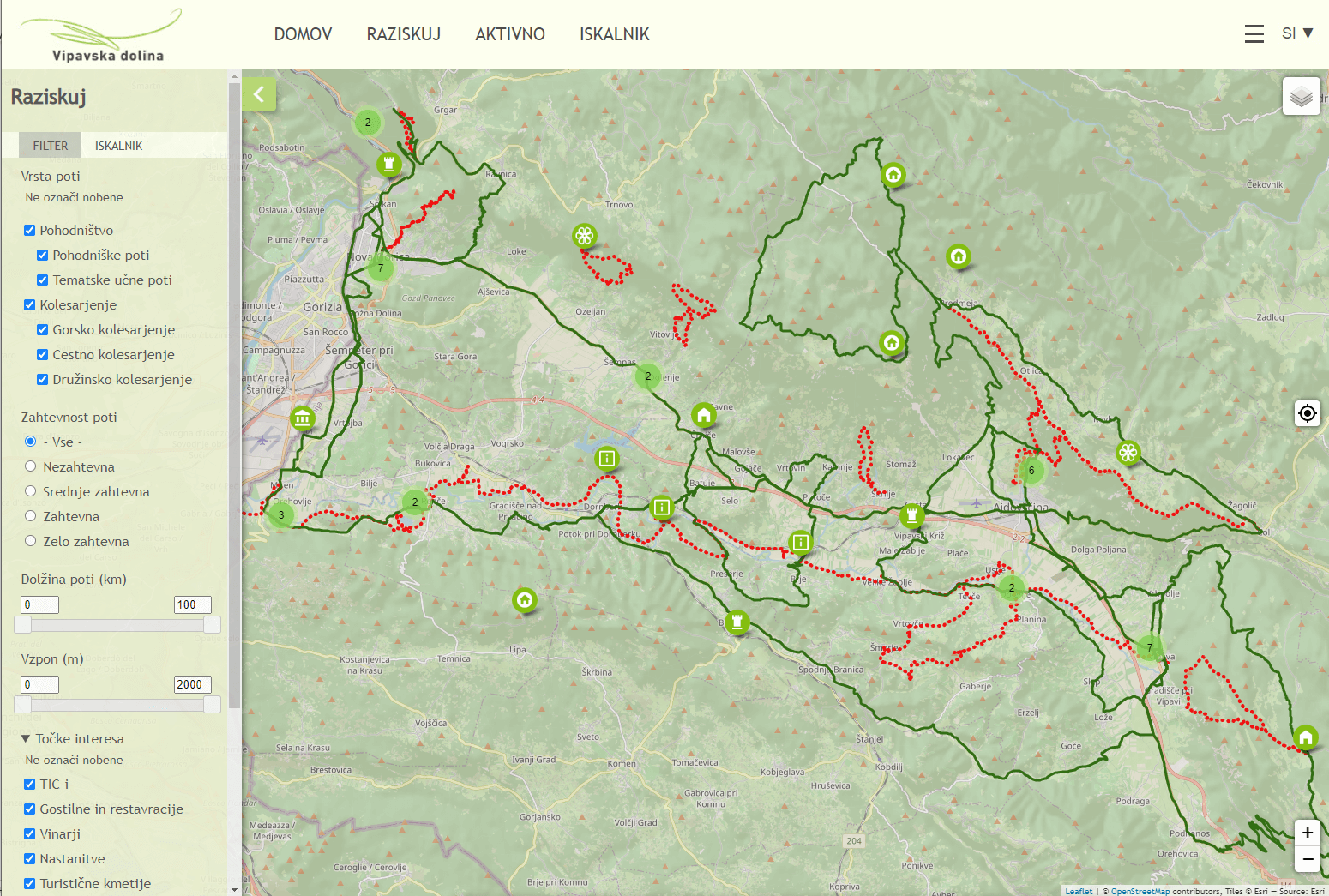 Vipava Valley Outdoor web application and mapping platform development ...